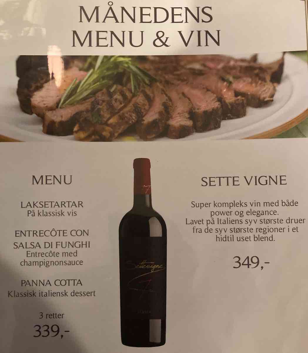 Måneds Menu | Restaurant Rimini